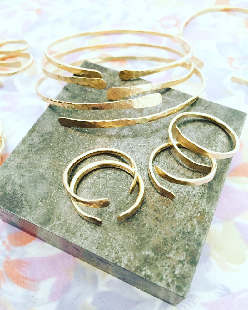 Gold bracelet Gold cuff bracelet Boho jewelry BFF gift | Etsy