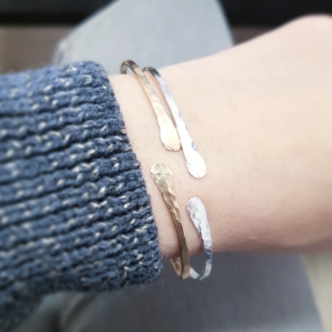 Bracelet Set, Bangle Set, Gold and Silver Bangles, Boho Jewelry, Gold ...