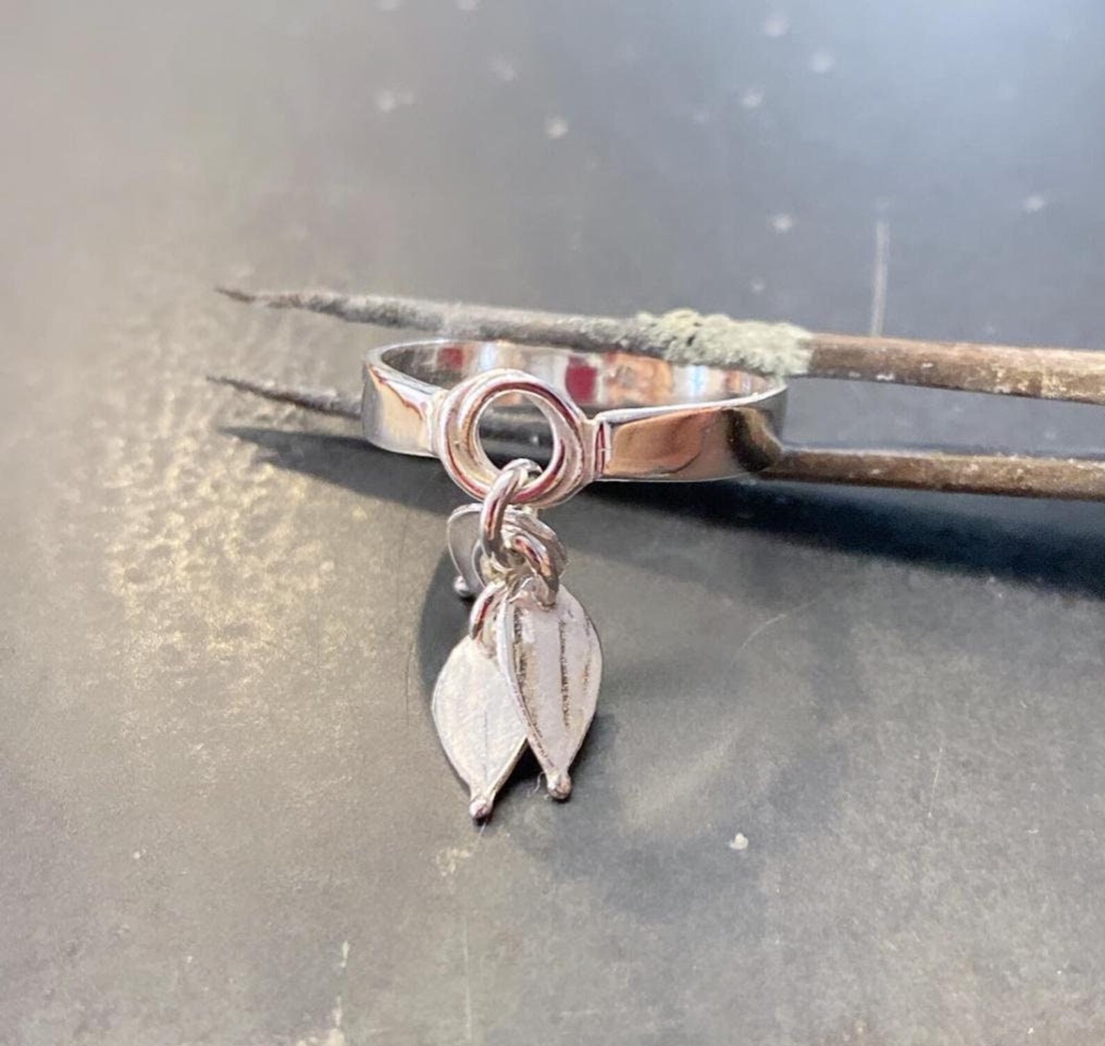 Silver Charm Ring, Dangle Ring, Silver Ring for Women, Boho Silver Ring ...