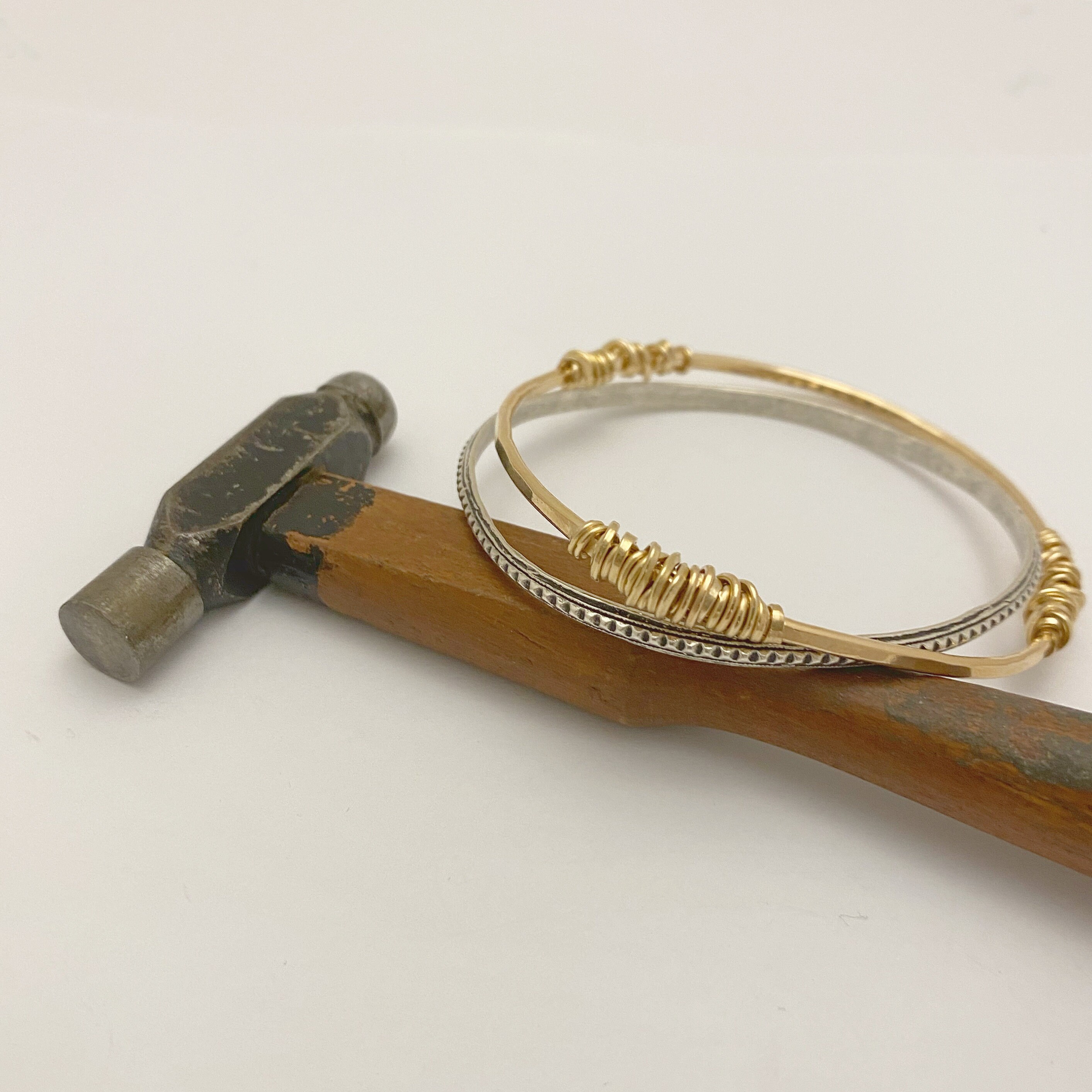 Bangles Set, Silver and Gold Bangles, Stacked Bangles, Boho Bangles ...