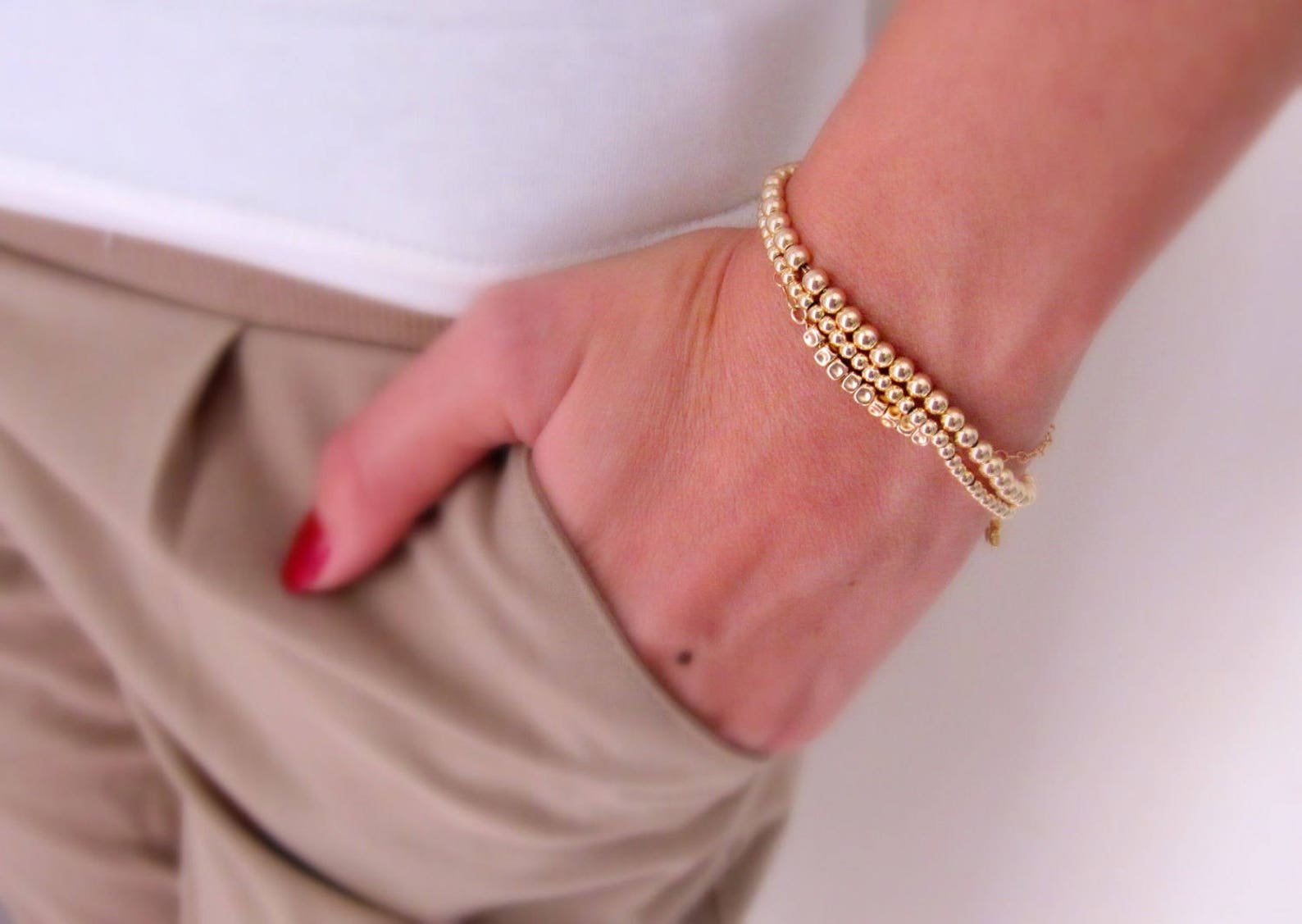 Gold bracelets Gold bracelet set Gold stack bracelets | Etsy