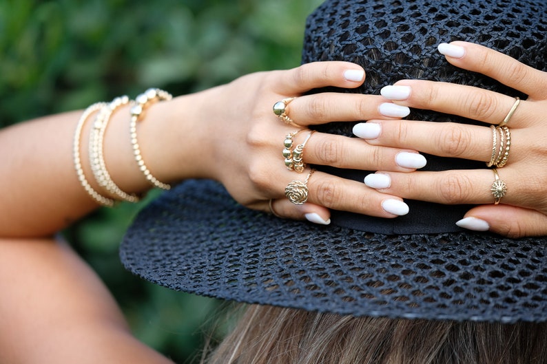 Minimalist Jewelry Gold Ring Minimalist Ring Stacked Gold - Etsy