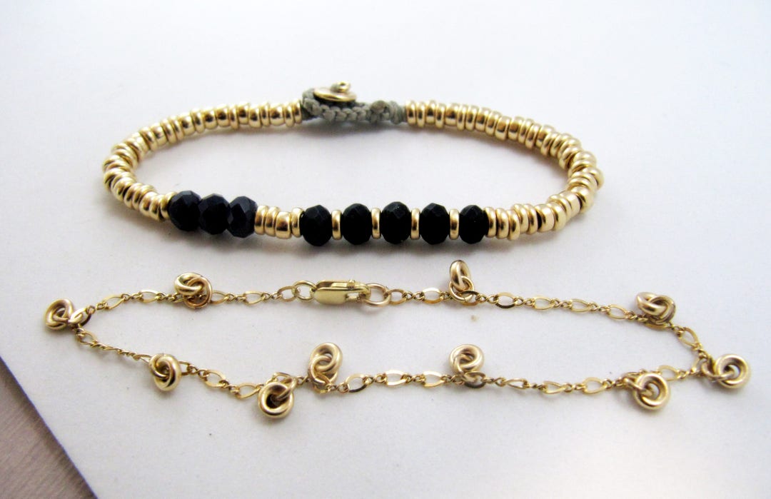 Gold Bracelets, Gold Bracelets Set, Crystal Bracelet, Stacked Bracelets ...