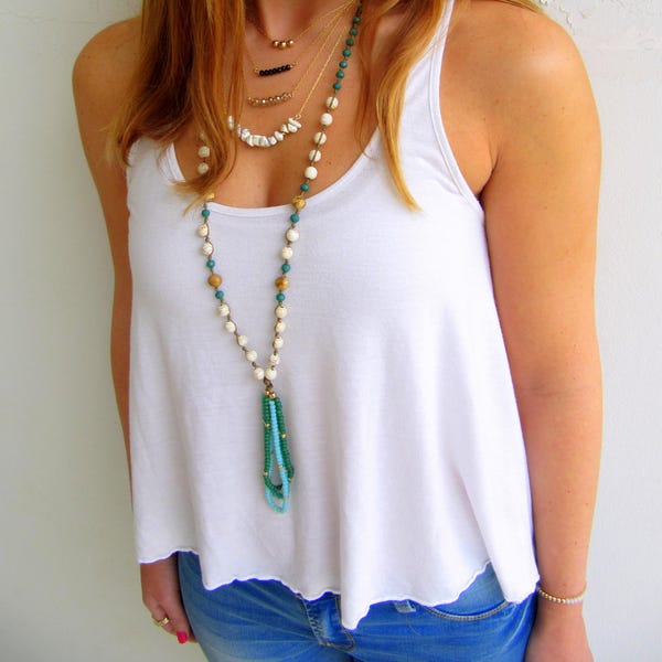 Long Necklace - Etsy