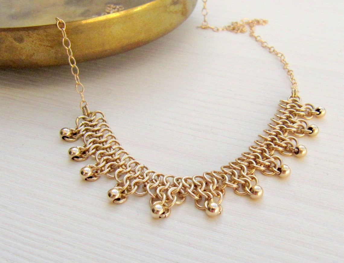 Necklace Set Layered Necklace Gold Necklace Set Chain Mail | Etsy