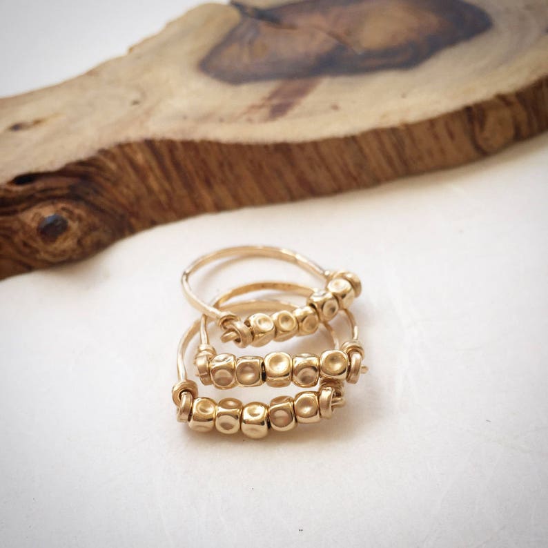 Gold Rings Set Minimalist Rings Stacking Rings Set Simple | Etsy