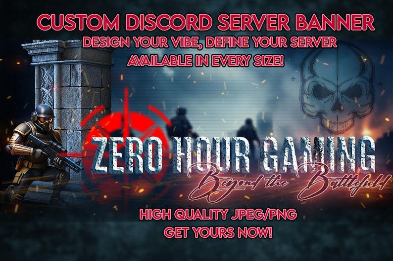 Custom Gaming Discord Server Banner: Personalized Design - Etsy