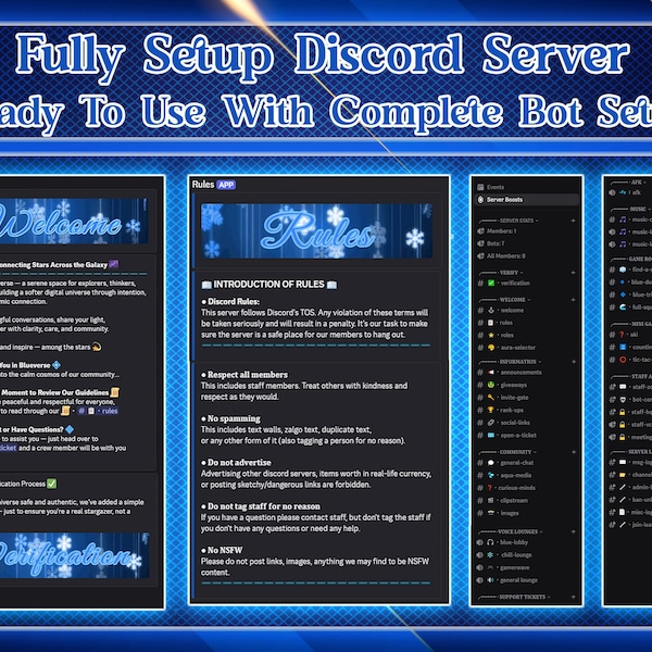 Blue Discord Banner - Etsy