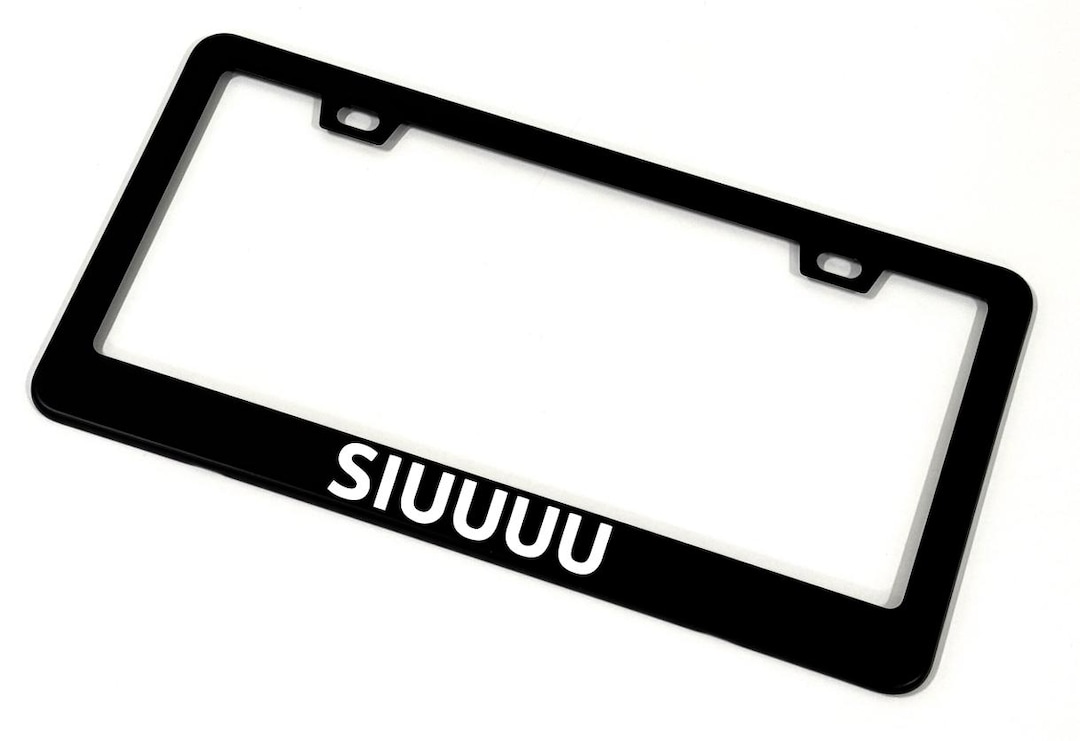 SIUUU License Plate Frame "black Stainless Steel" Cristiano Ronaldo ...