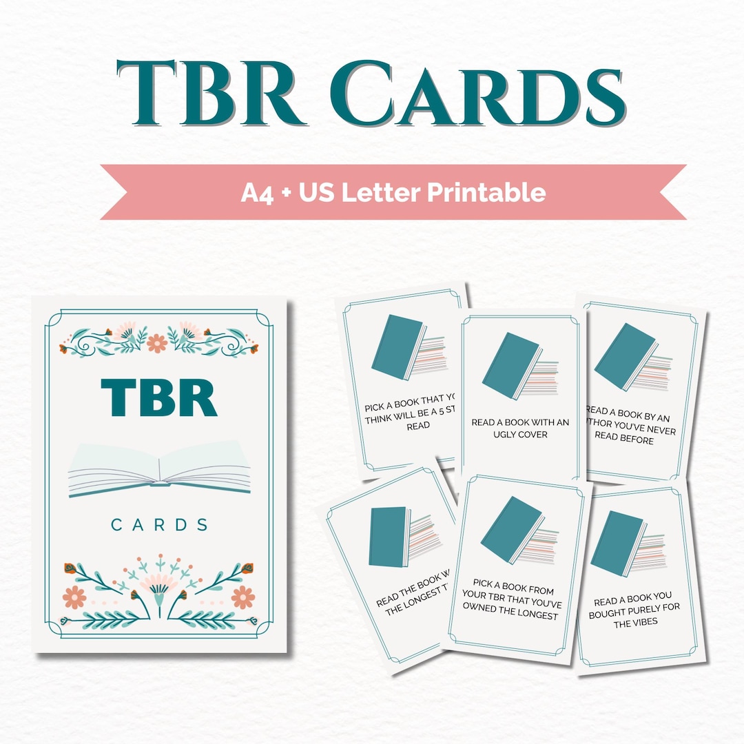 Printable TBR Cards | Reading Prompt Deck | 50+ to Be Read Challenge ...