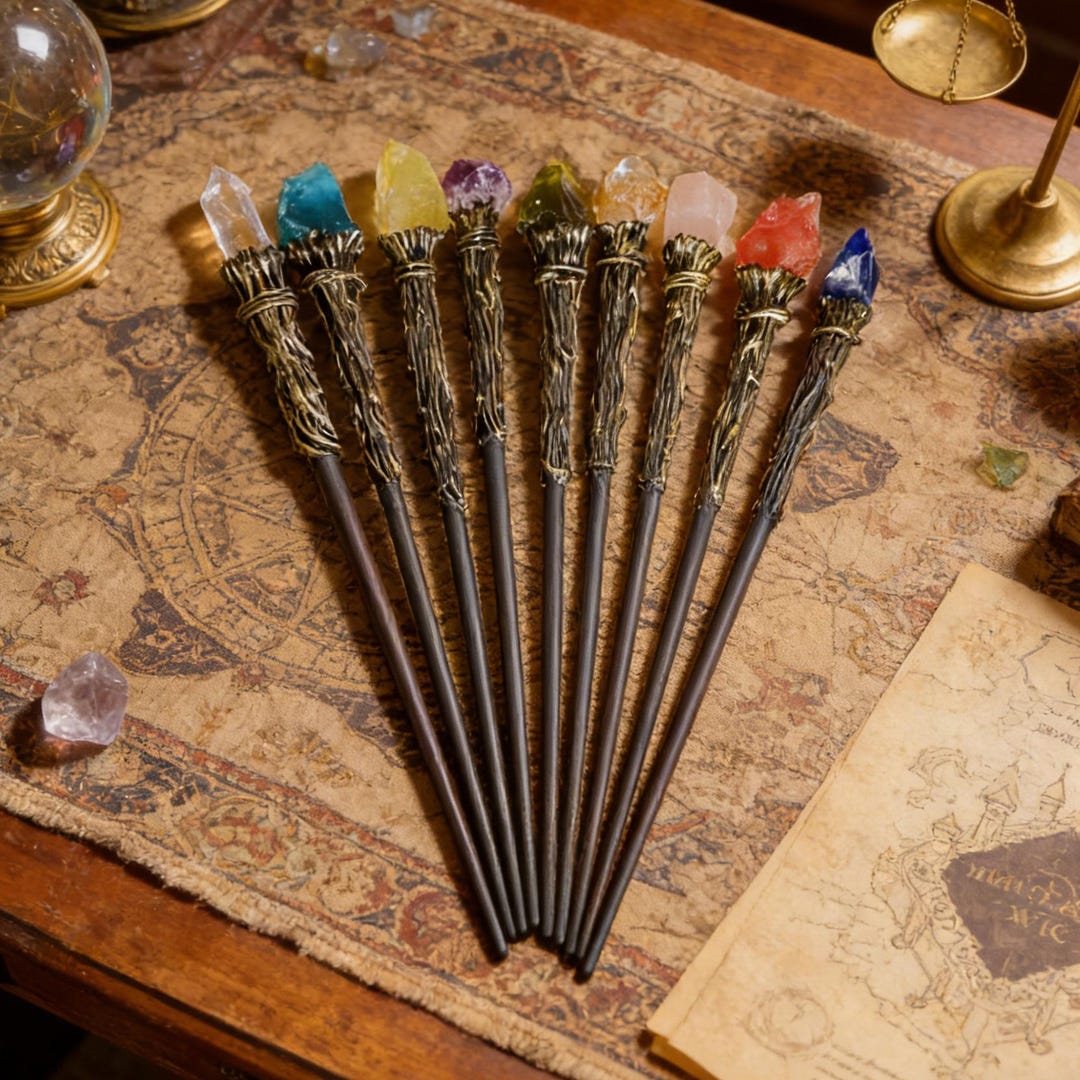 Custom Magic Crystal Resin Wand,fantasy Wizard Cosplay Accessories ...