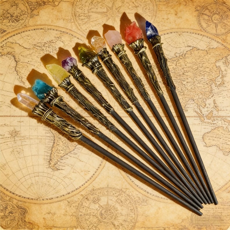 Custom Magic Crystal Resin Wand,fantasy Wizard Cosplay Accessories ...