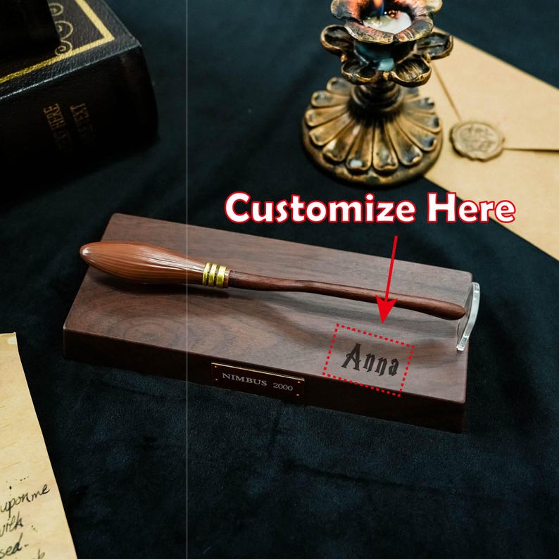 Personalized Floating Broomstick Pen: Custom Engraved Magic Pen, Harry ...