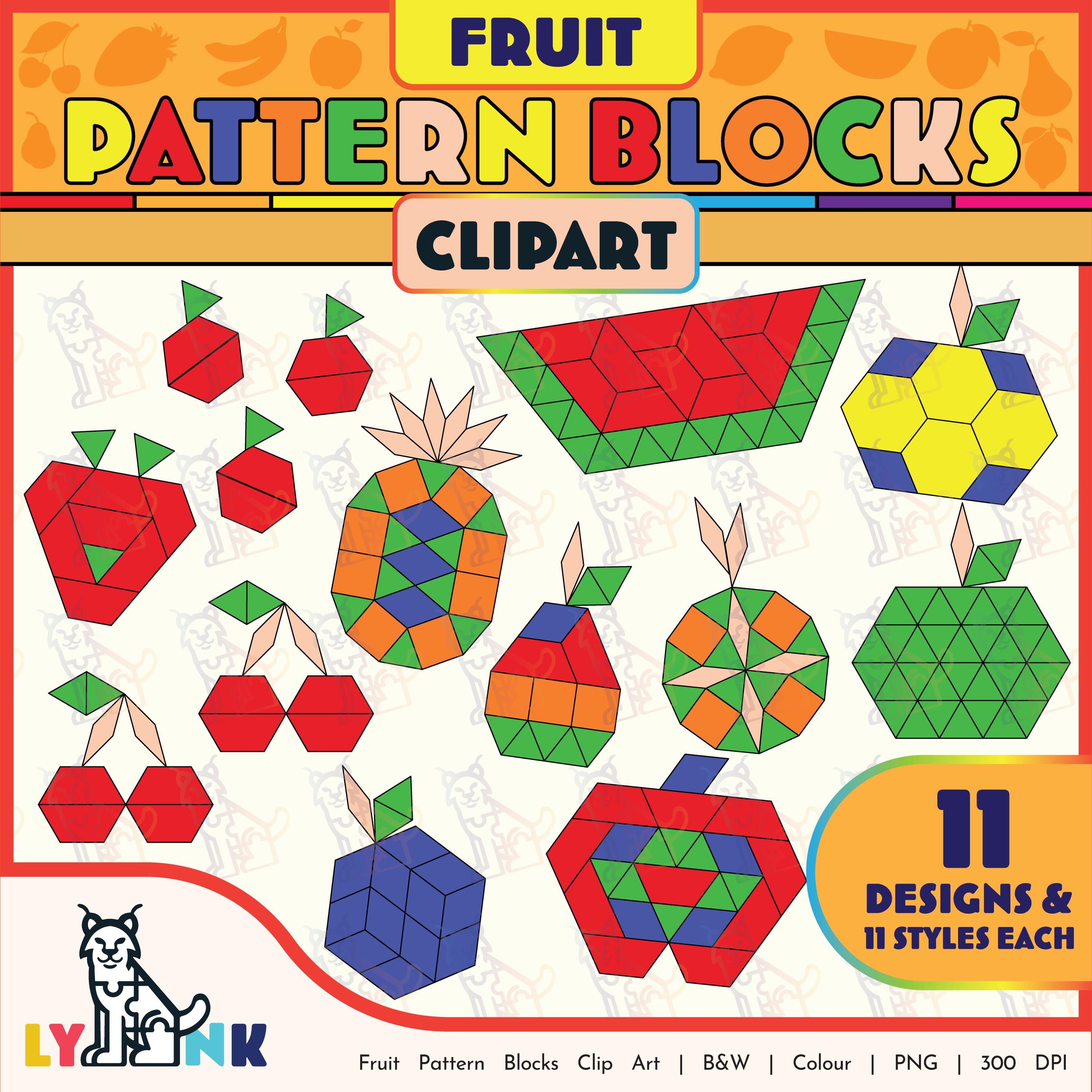 Fruit Pattern Block Clipart - Etsy
