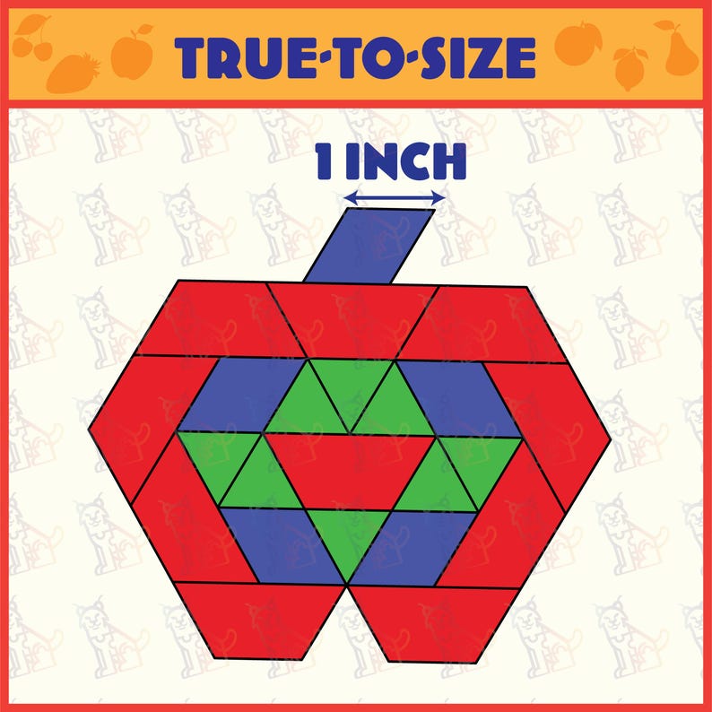 Fruit Pattern Block Clipart - Etsy