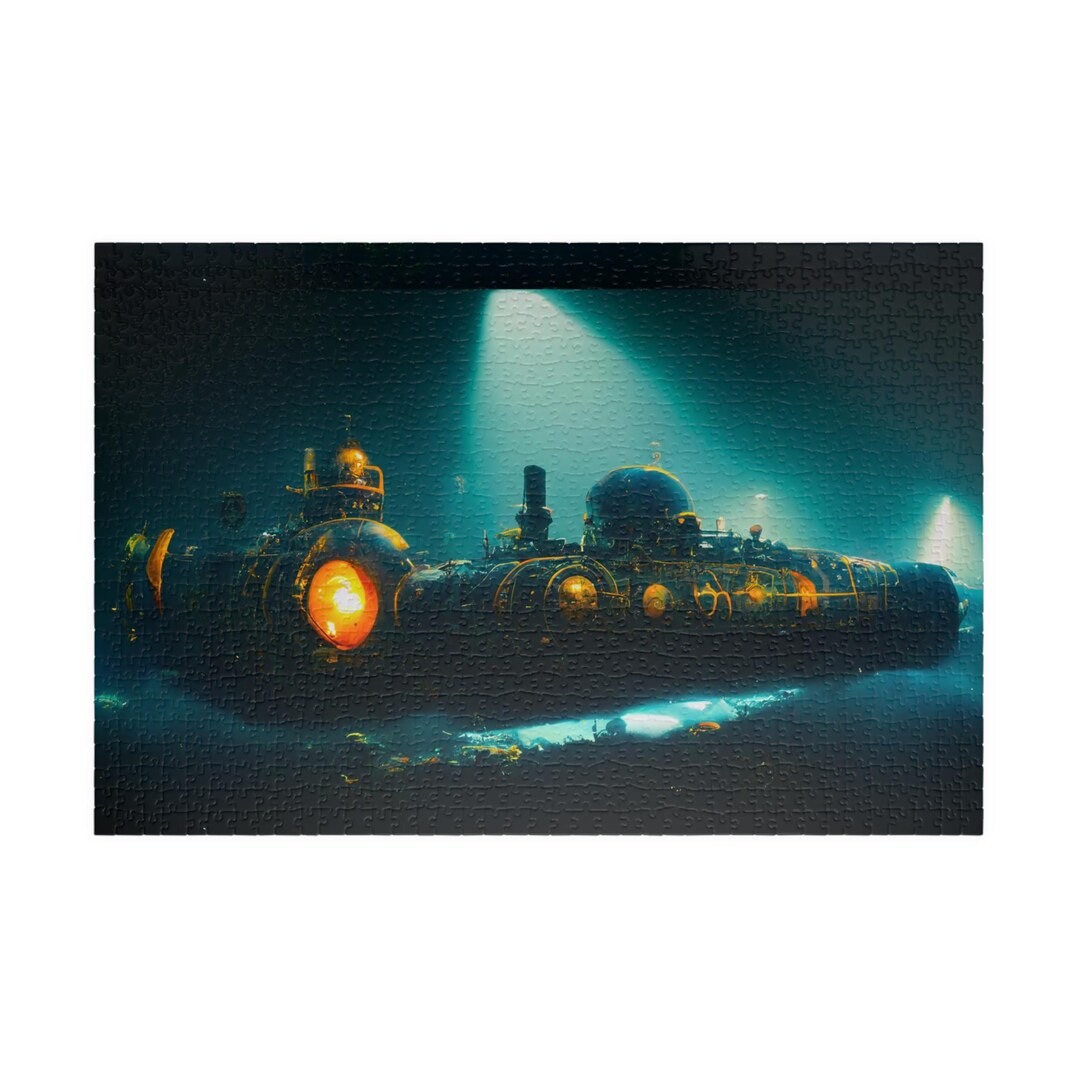 Puzzle, Submarine Under the Sea Design, Jigsaw, Ocean Theme, Gift for ...