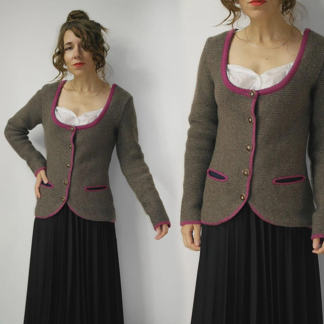 Vintage Austrian Wiesnkönig Trachten Wool Blazer | Traditional Folk ...