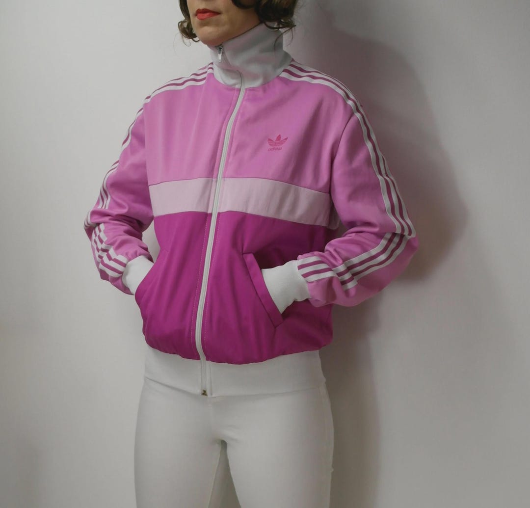 Rare 70s Adidas Track Jacket Pink Ventex / Vintage Made in England ...
