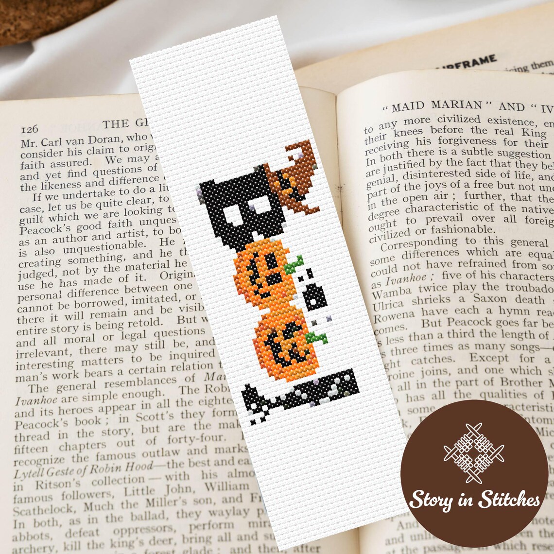 Halloween BOO Cross Stitch Pattern, Pumpkins and Spiders (PDF Download ...