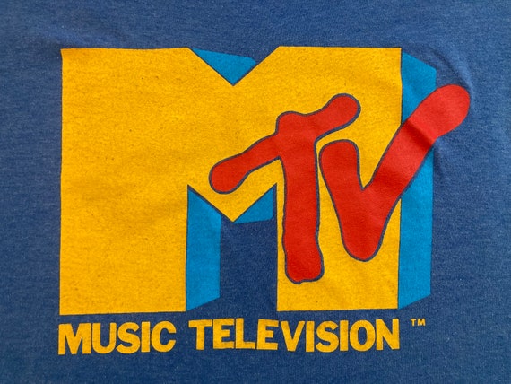 MTV 80's PROMO screen stars T SHIRT Original vintage - Gem