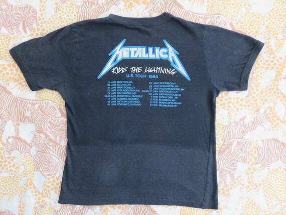 Original METALLICA 1985 tour SHIRT vintage concert tee - Gem