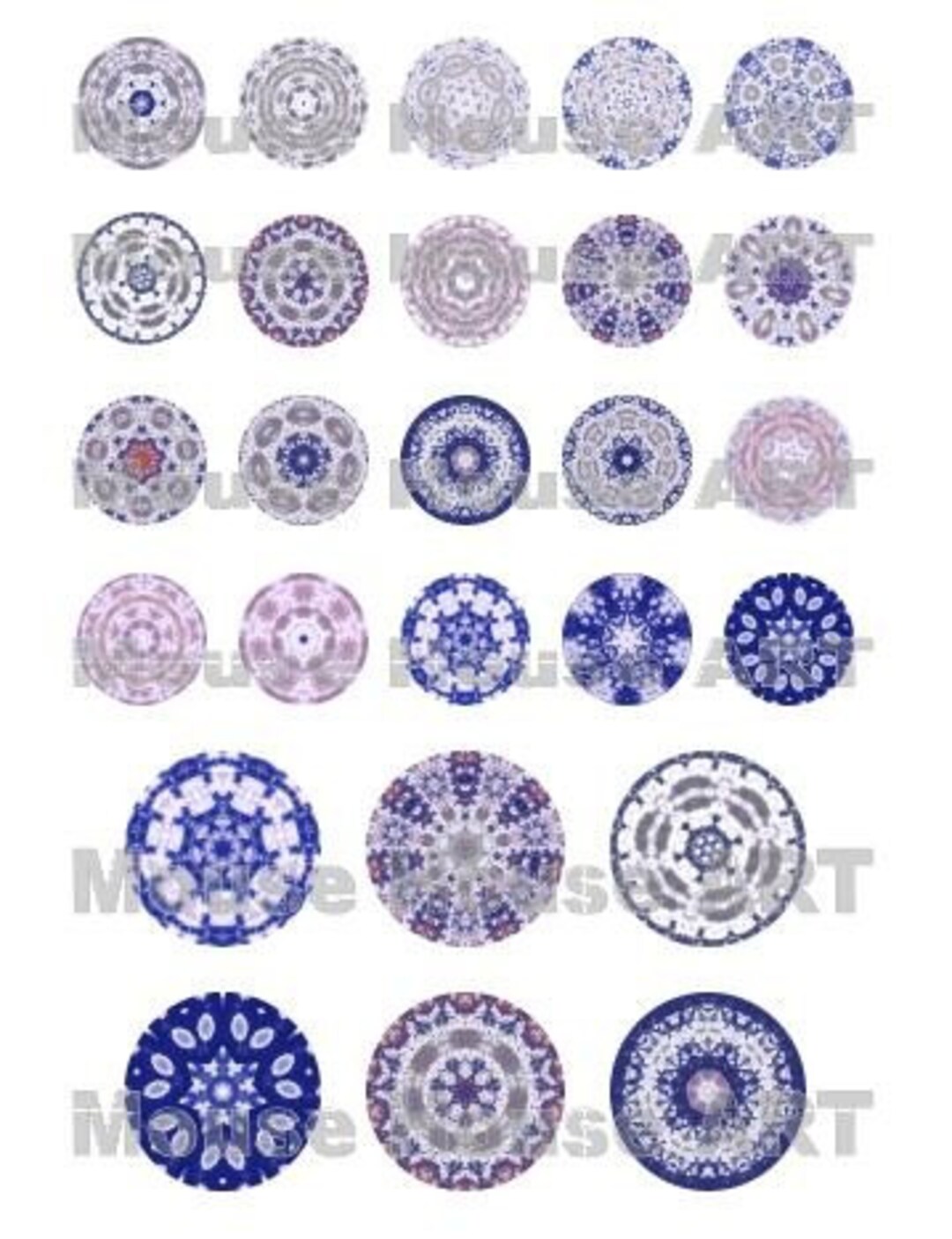 Cloud Mandala Art Sheet: 1-inch & 2-inch Circles (digital Download) - Etsy