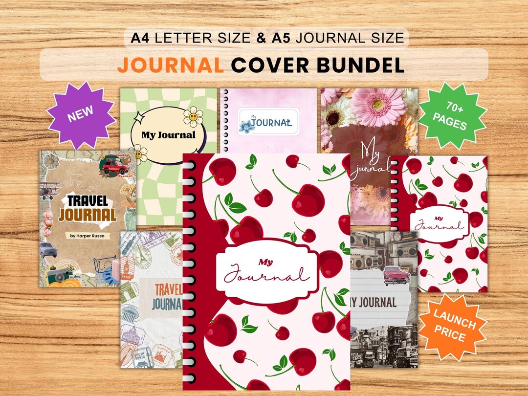 Journal Cover Bundle | 70+ Minimal Designs, A4 & A5 (digital Download ...