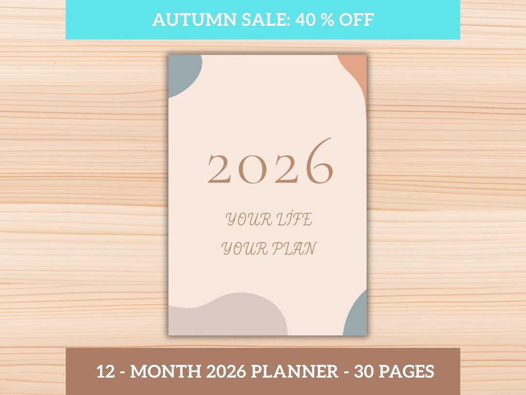 2026 Planer-Bundle – Minimalistischer Kalender, Seiten zum Ausdrucken (Digitaler Download) - Etsy.de