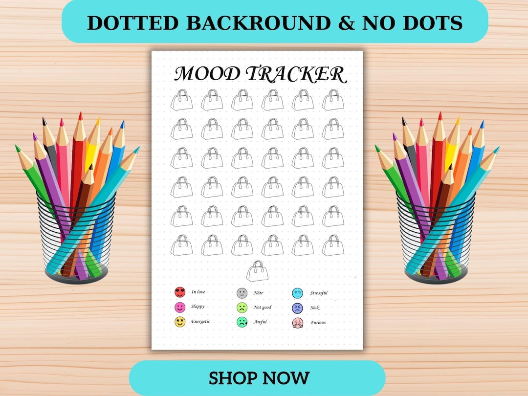 Bag Theme Mood Tracker Printable – Journal Planner (digital Download ...