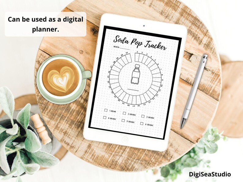 Soda Pop Tracker - PRINTABLE Journal Page - Health Tracker - Caffeine ...