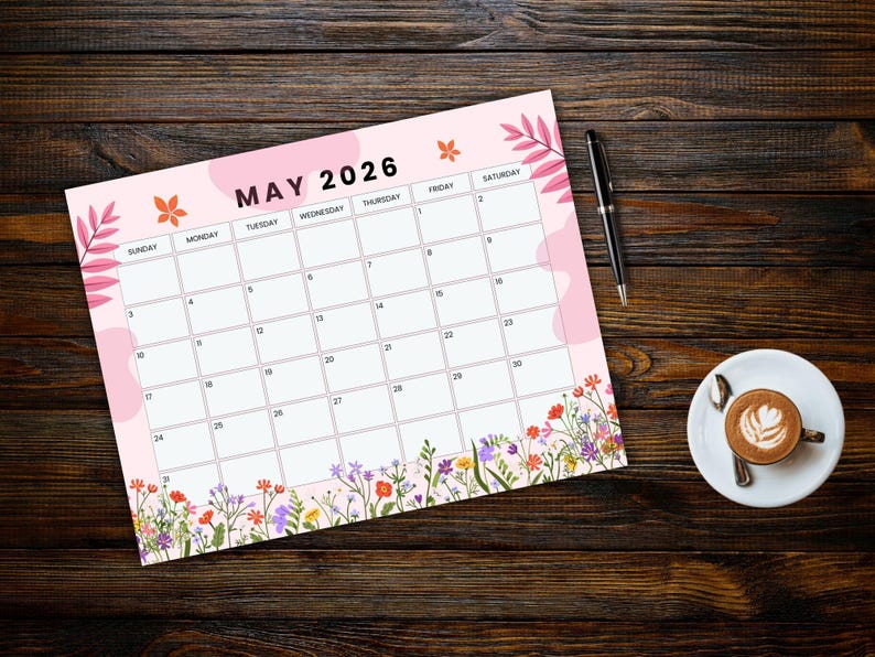 May 2026 Printable Calendar, Monthly Calendar, Wall Calendar, Funny ...