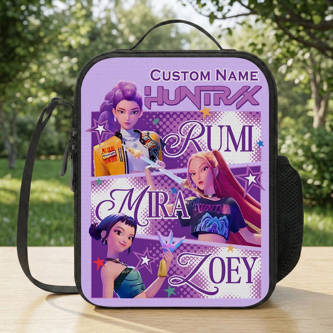 Huntrix Demon Hunters Custom Lunch Bag, Kpop Demon Hunters Personalized ...