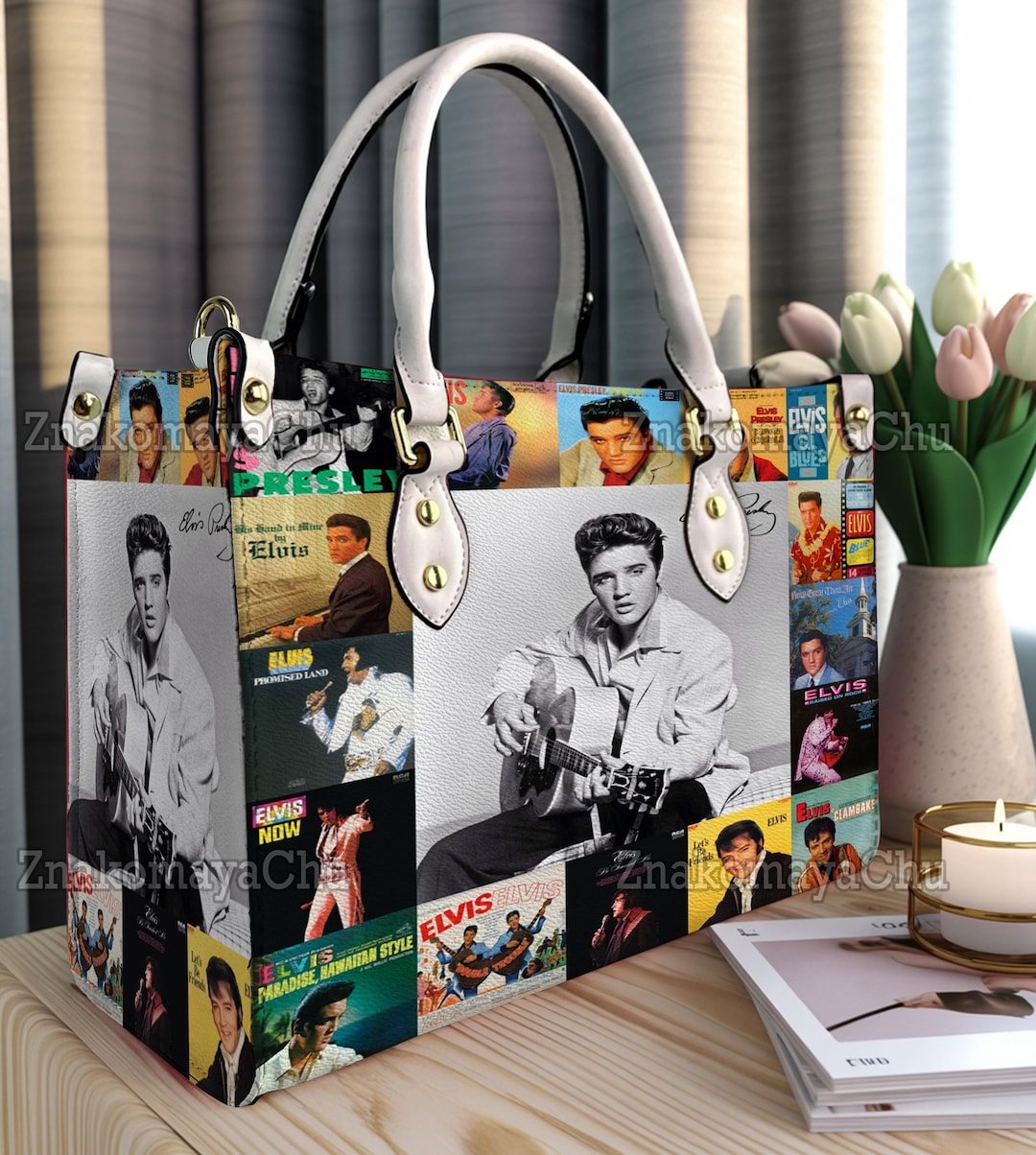 Elvis Presley Leather Handbag, Elvis Presley Shoulder Bag, Personalized ...