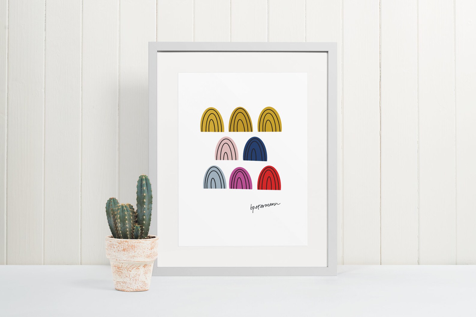 Rainbow Gumdrop Print Simple Rainbow Printable Minimal Colorful Art ...