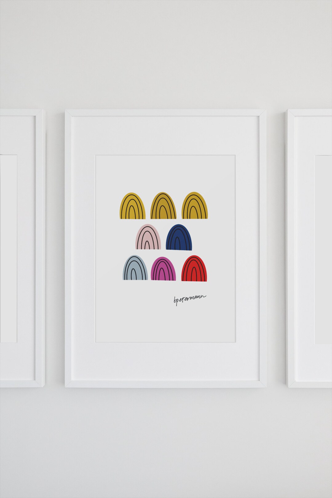 Rainbow Gumdrop Print Simple Rainbow Printable Minimal Colorful Art ...