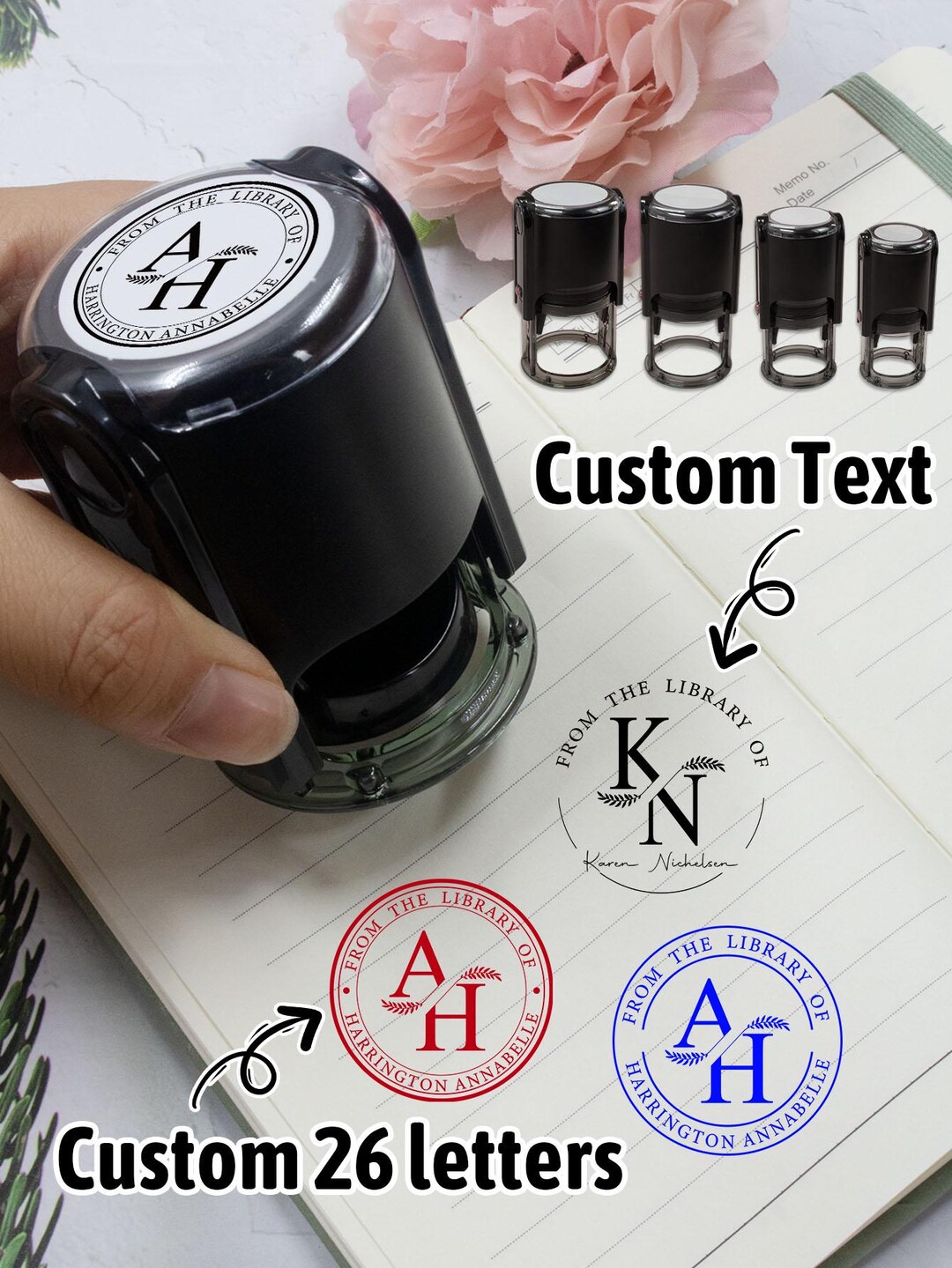 Custom Stamps Self Inking,custom Stamp,book Stamp Personalized,“from ...