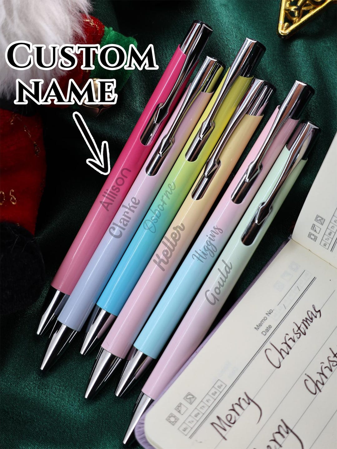 Custom Gel Pens With Name, Personalized Teacher Pens, Customized ...