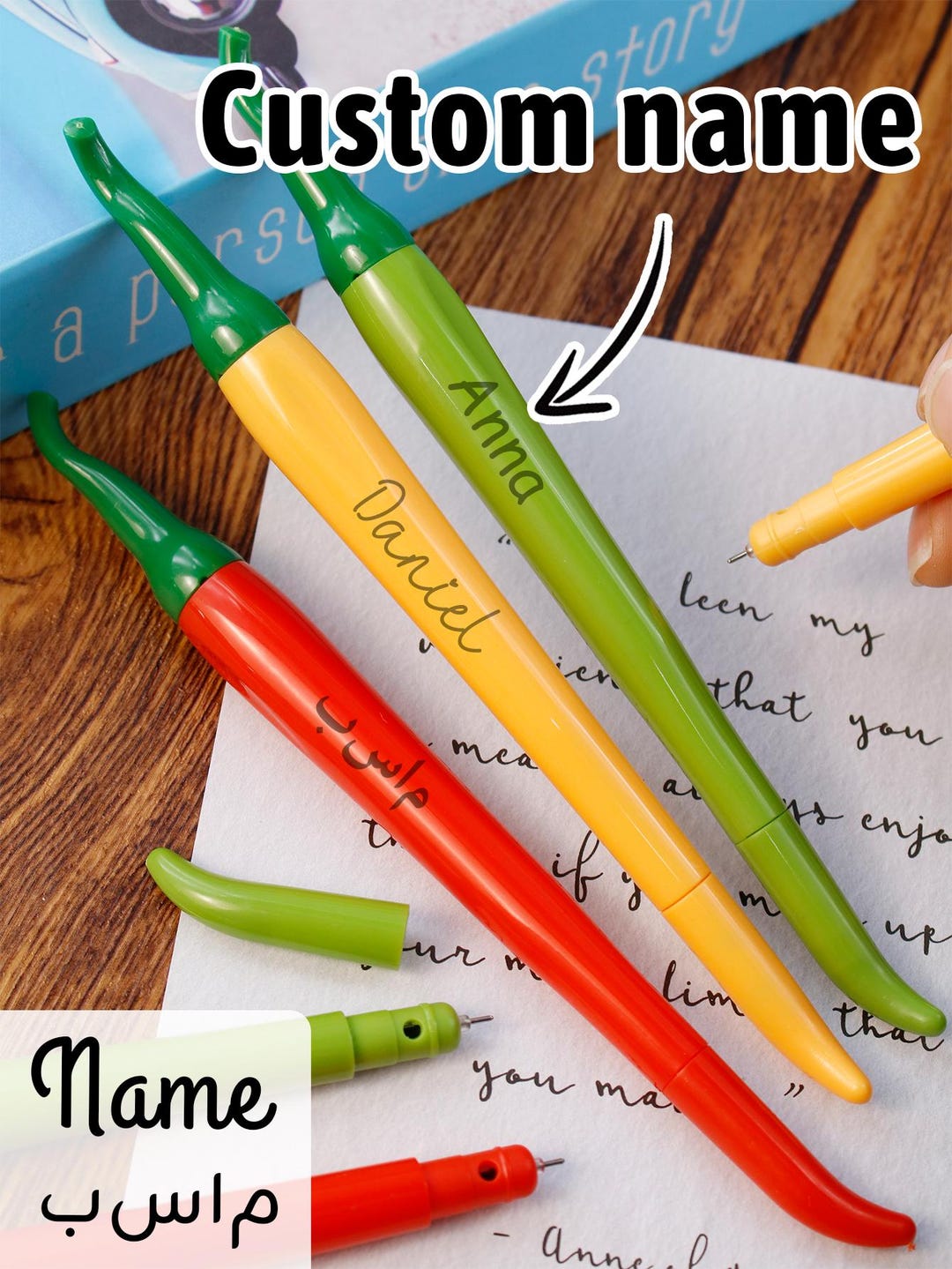 Custom Gel Pens With Name, Personalized Teacher Pens, Customized ...