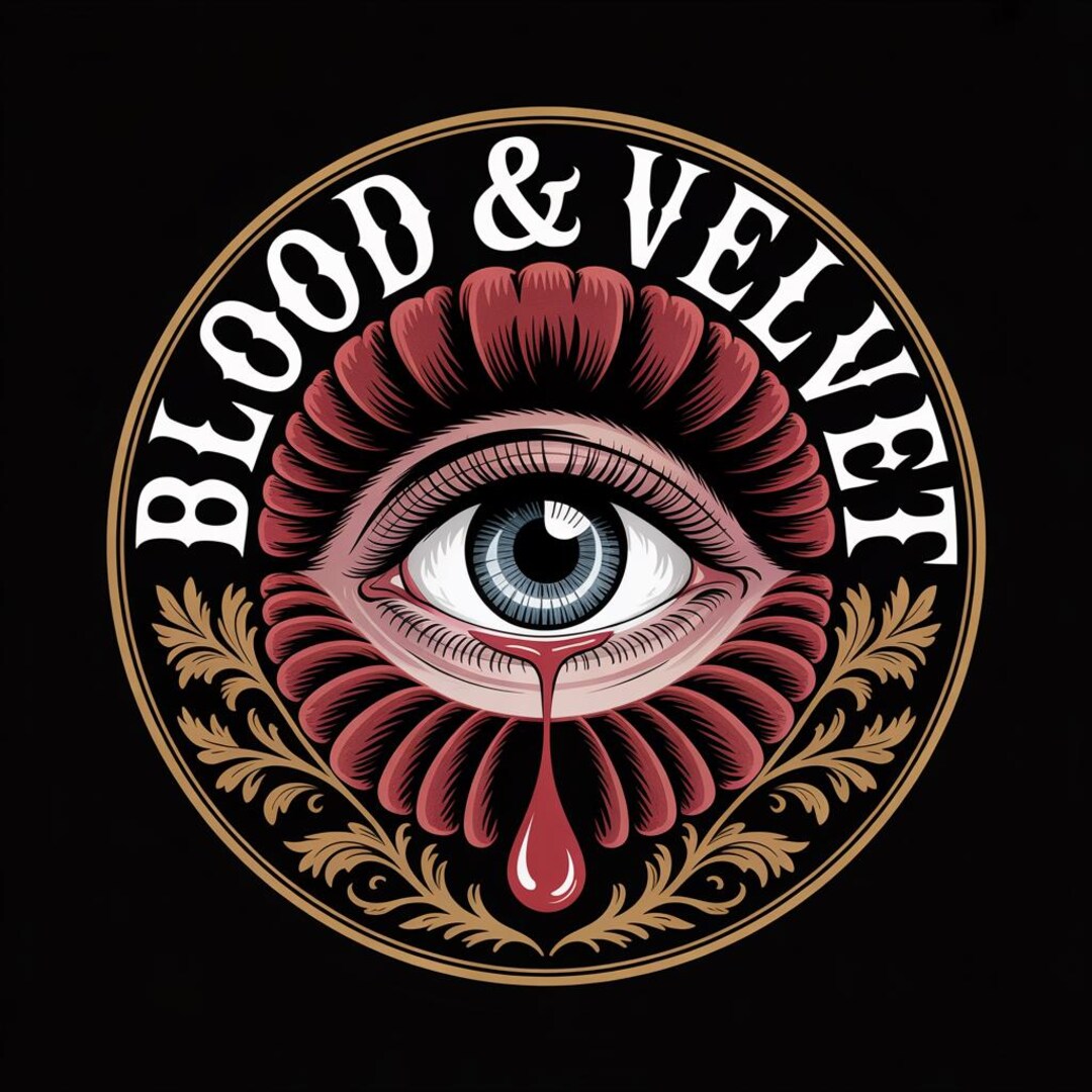 Blood & Velvet Design Png | Gothic Eye Symbol With Baroque Velvet ...