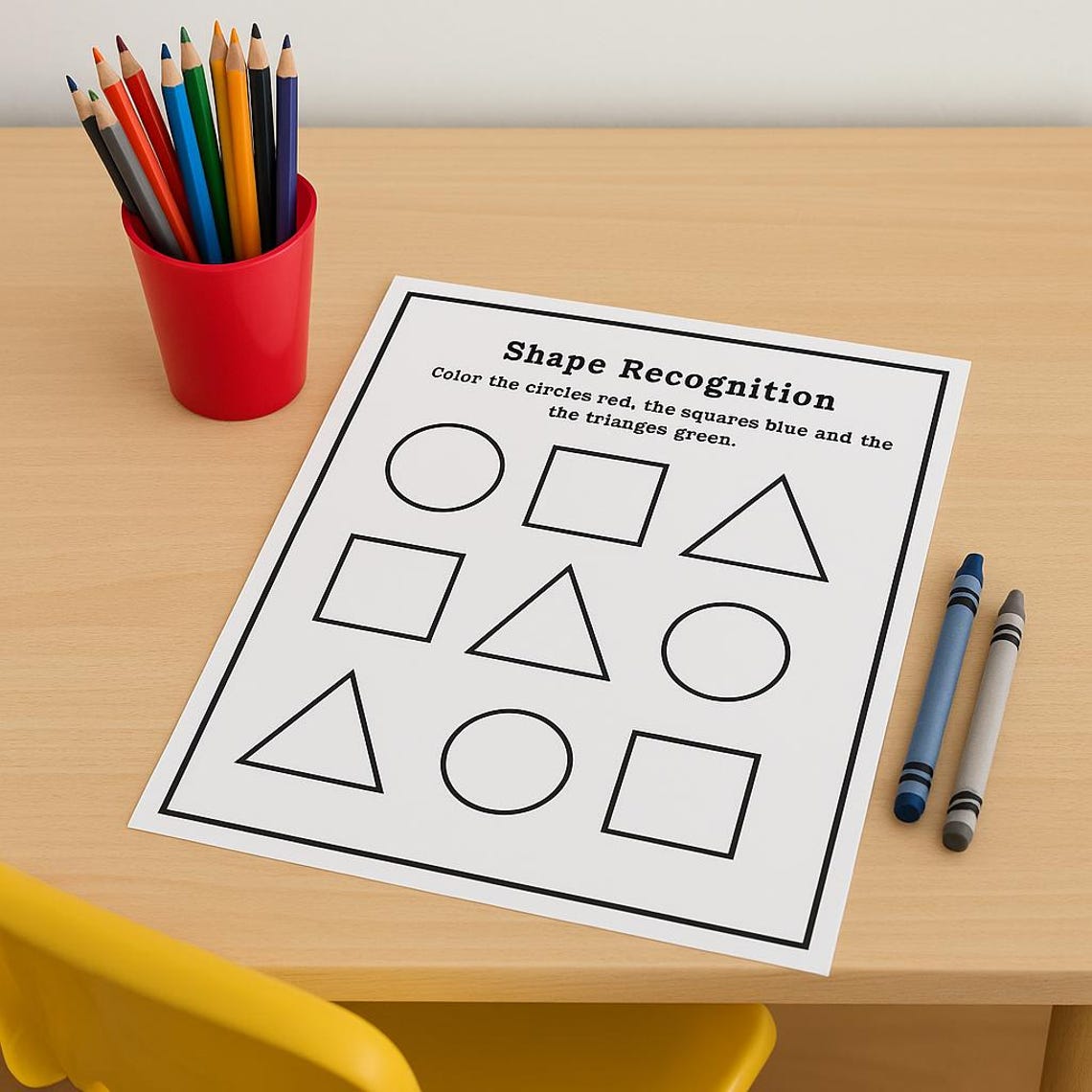 Printable Shape Recognition Worksheets | Preschool and Kindergarten ...