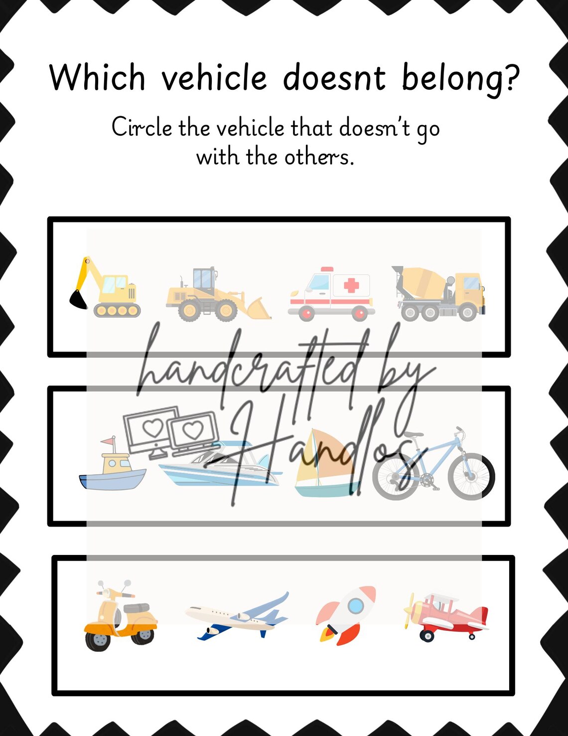 Printable Vehicle Activity Book for Preschoolers (PDF) - Etsy
