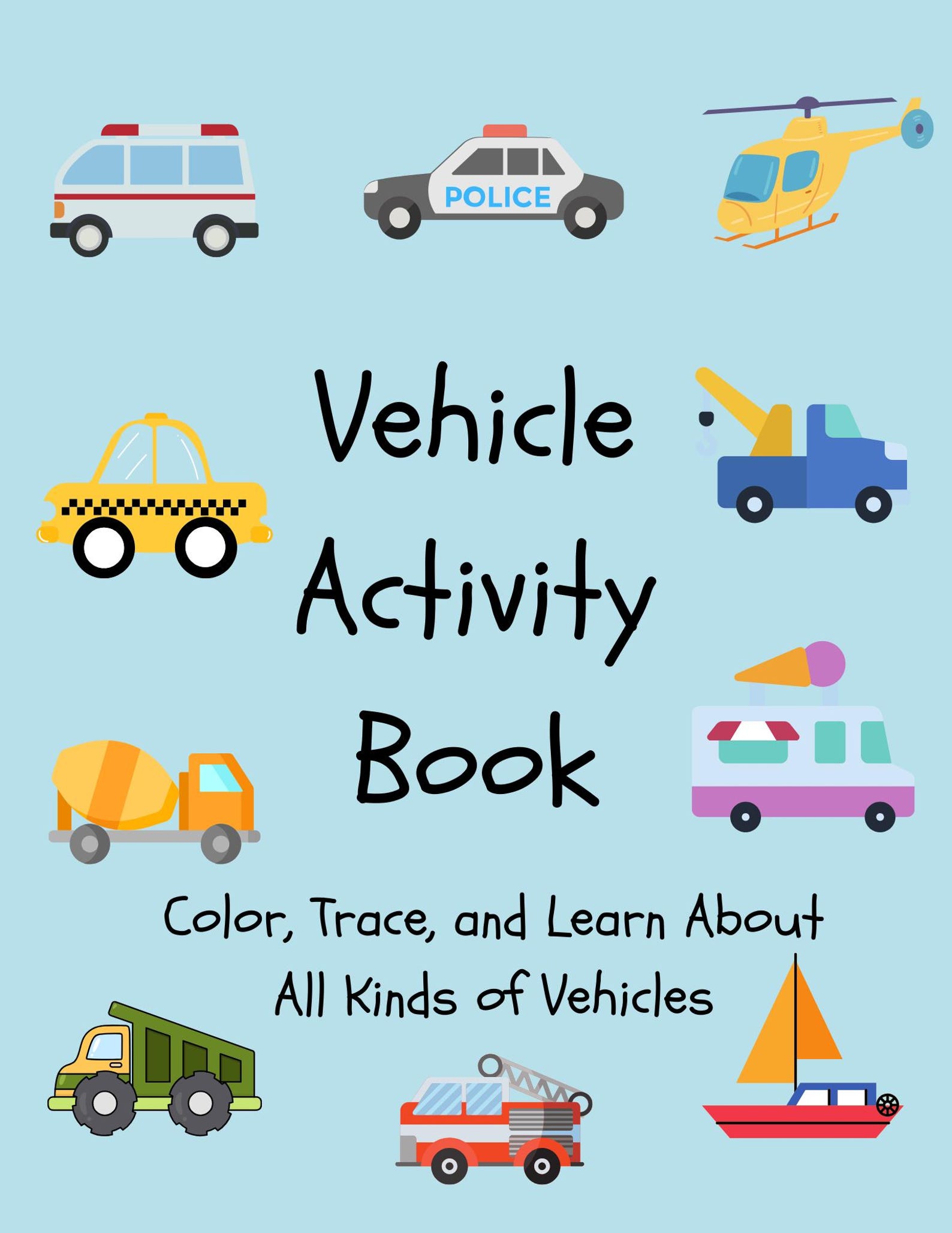 Printable Vehicle Activity Book for Preschoolers (PDF) - Etsy