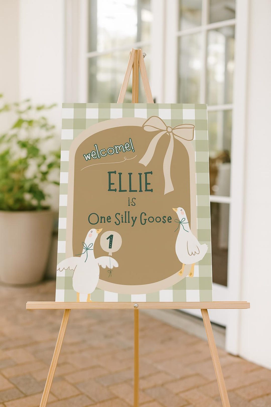 One Silly Goose Welcome Sign • Printable Birthday Party Decor ...
