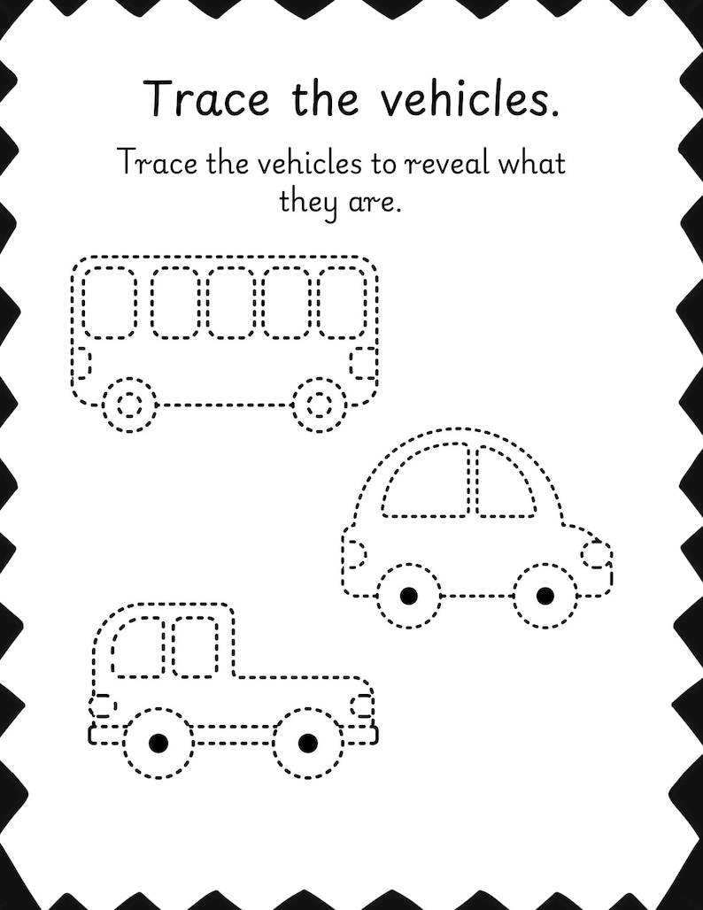 Printable Vehicle Activity Book for Preschoolers (PDF) - Etsy