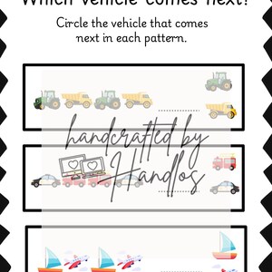 Printable Vehicle Activity Book for Preschoolers (PDF) - Etsy