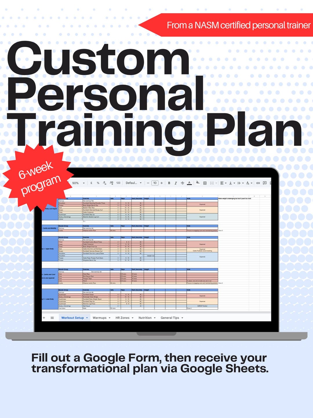 Custom 6-week Personal Training Plan: Weight Loss & Muscle Gain - Etsy