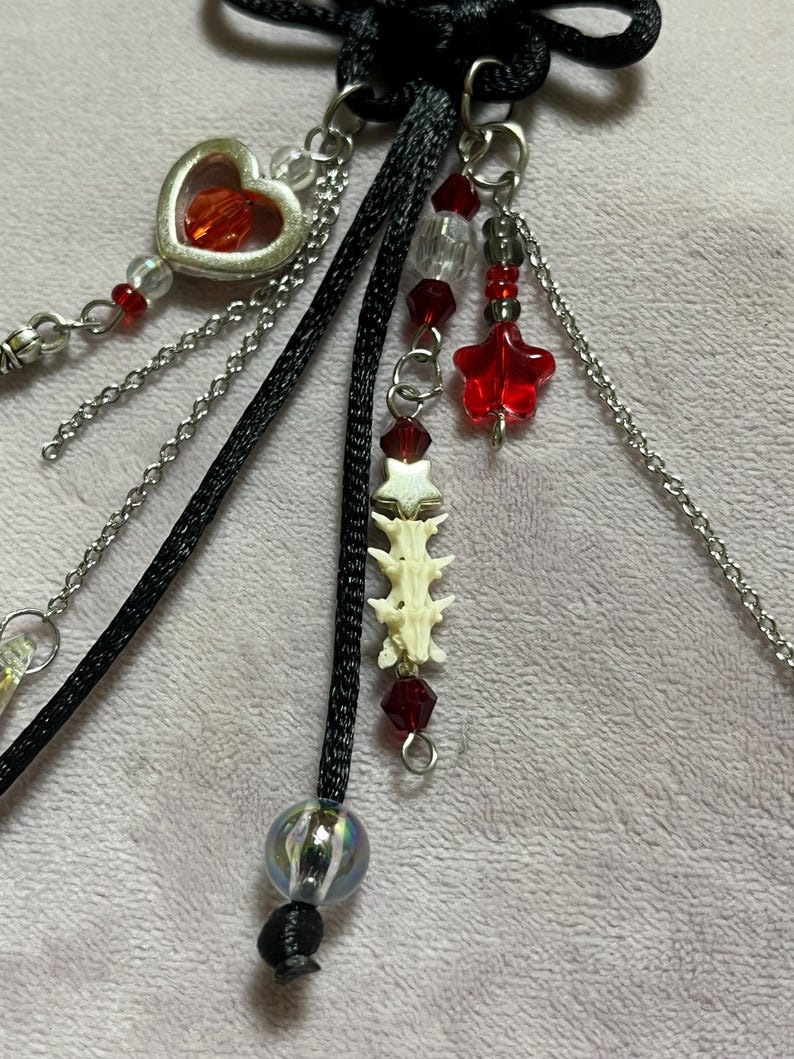 Chinese Lucky Knot Bag Charm With Snake Vertebra! - Etsy