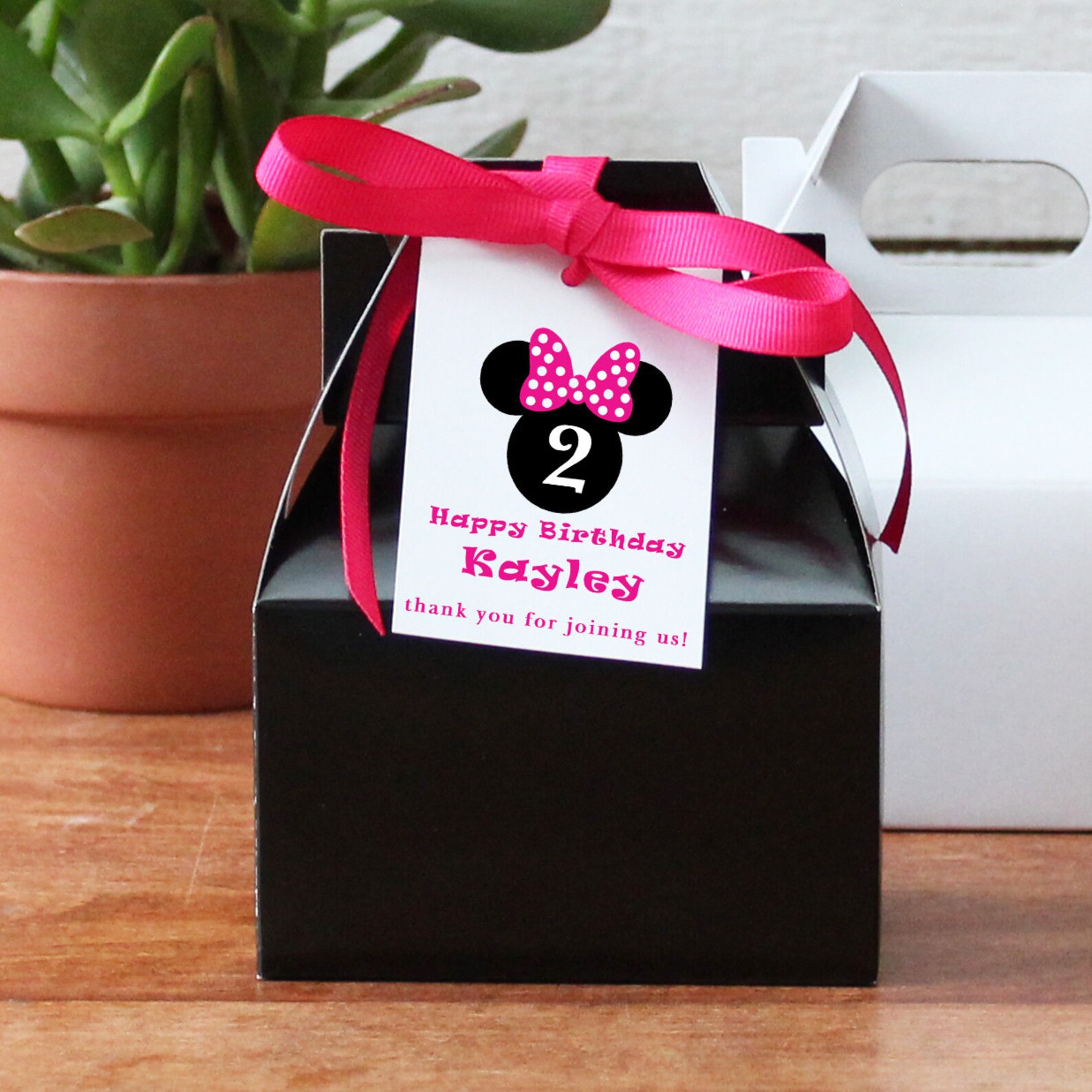 12 Personalized Mini Gable Boxes Minnie Mouse Tag Minnie - Etsy