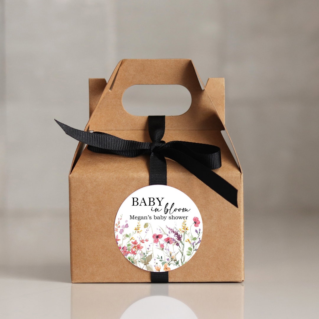 Baby in Bloom Baby Shower Favor Boxes, Baby Shower Gable Favor Boxes ...