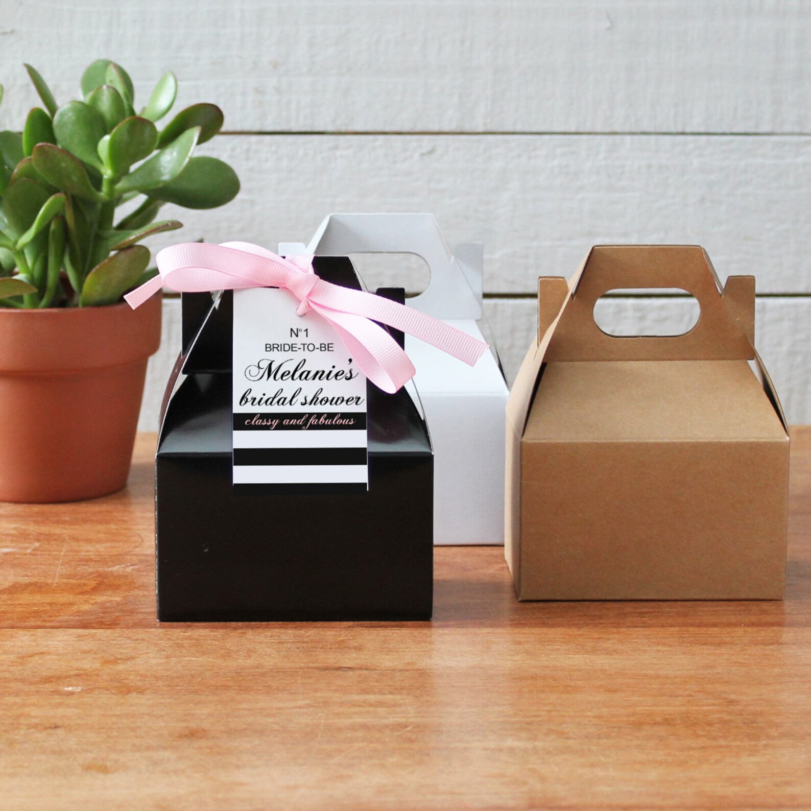 12 Personalized Mini Gable Boxes Designer Hang Tag Etsy